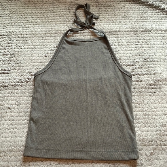 American Eagle Outfitters | Tops | Medium American Eagle Grey Halter ...